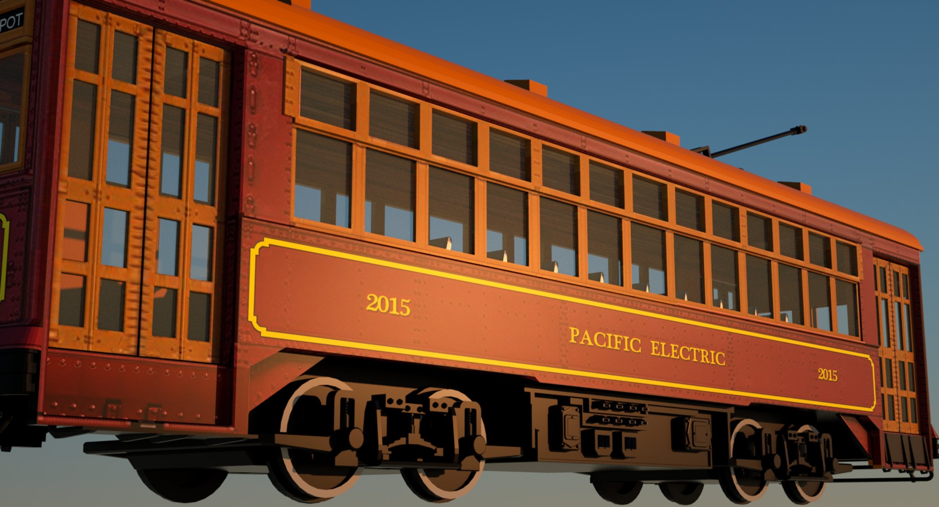 Pacific Electric Streetcar 2015 3D Model | 1147676 | TurboSquid