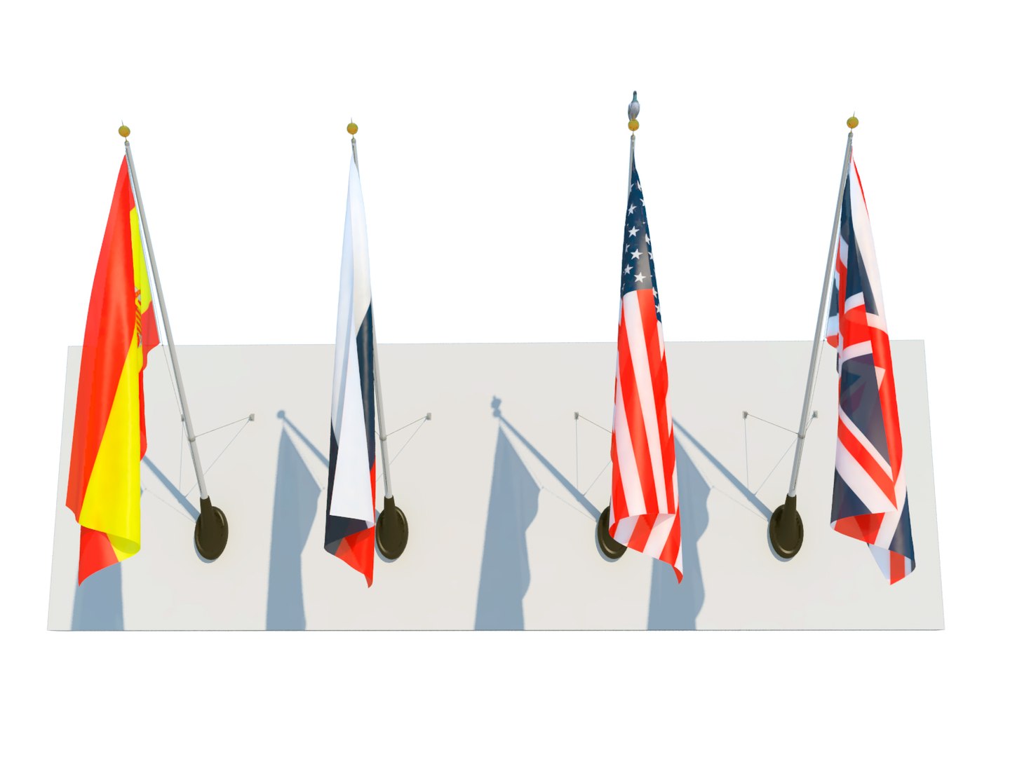3d model flag facade set