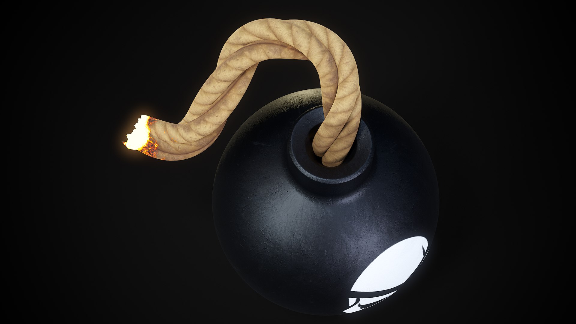 3D Cartoon Bomb PBR Model - TurboSquid 1916545