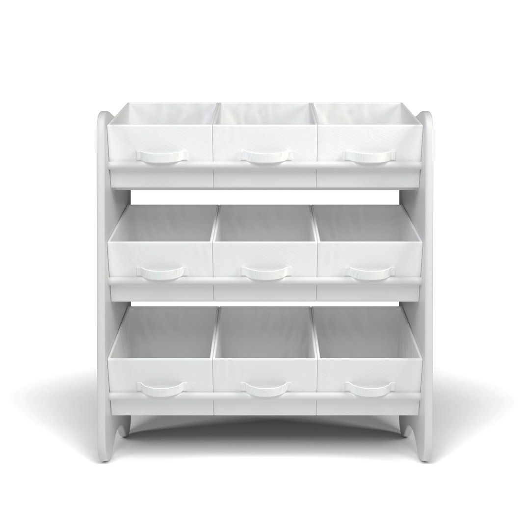 3D model white storage box shelf - TurboSquid 1194429