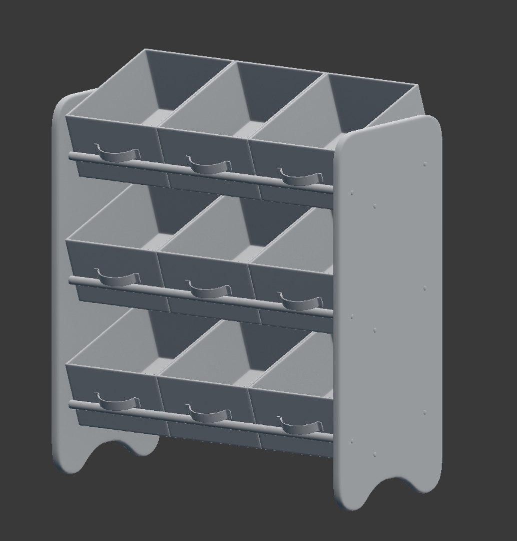 3D model white storage box shelf - TurboSquid 1194429