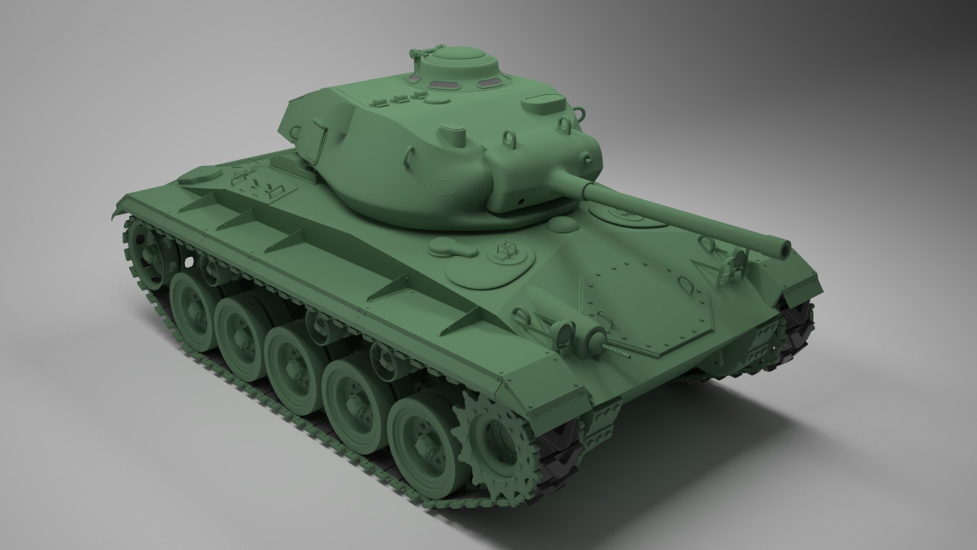 M24 Chaffee 3d Max
