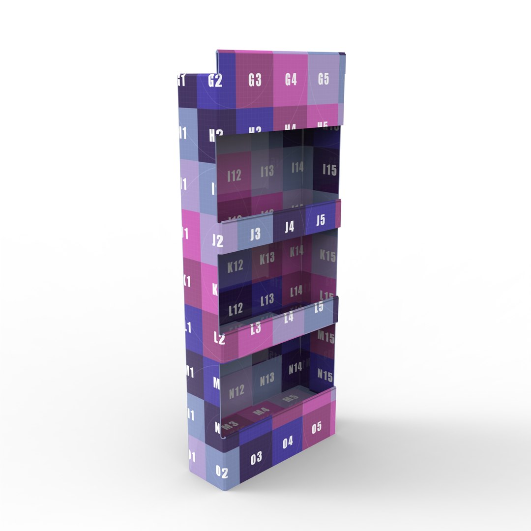 3D Point Of Sale Cardboard Display Stand Model - TurboSquid 2315274