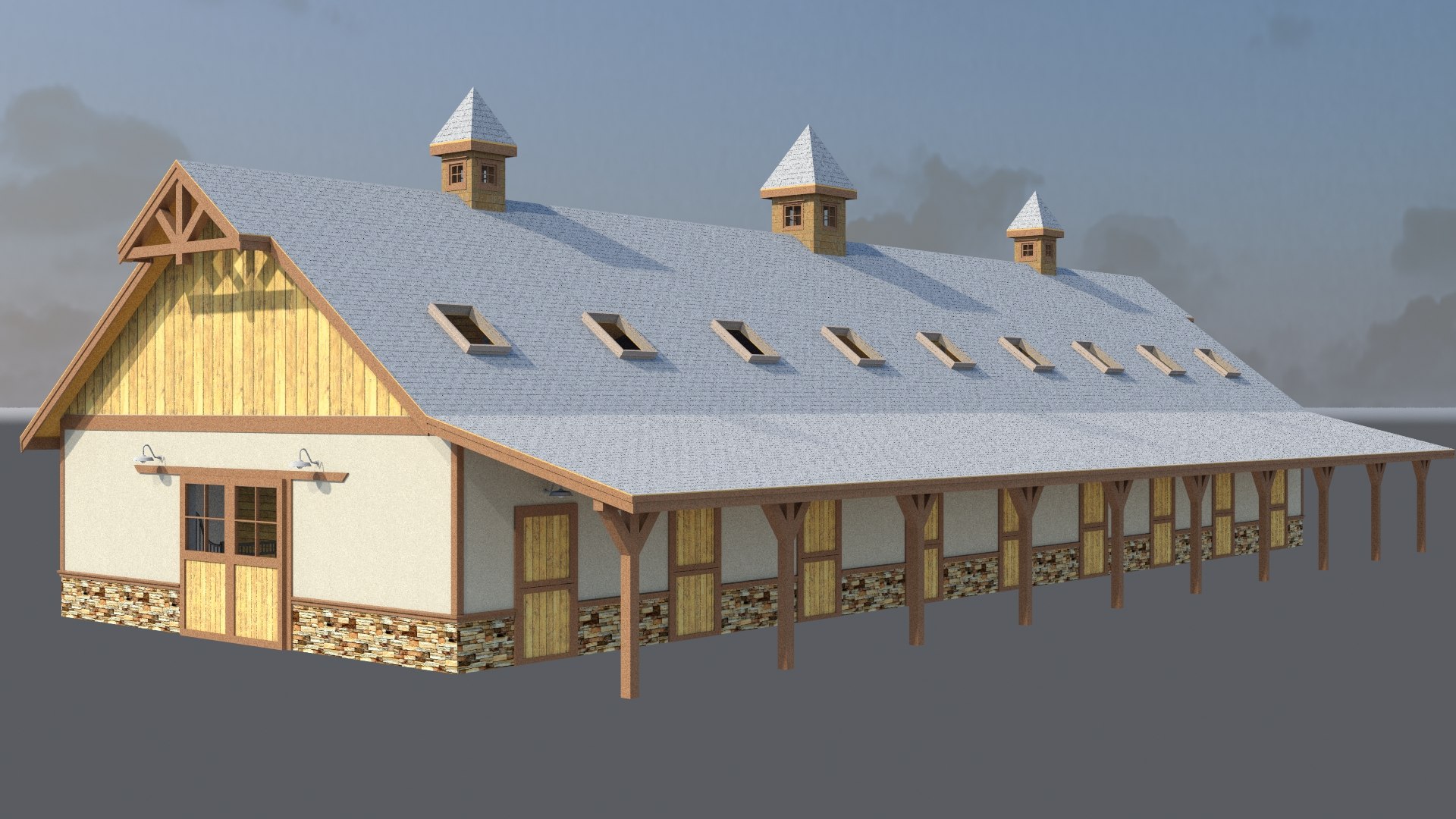 3D Horse Barn Model - TurboSquid 2317967