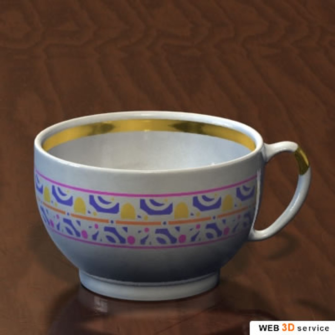 3d cup photorealistic shaders model