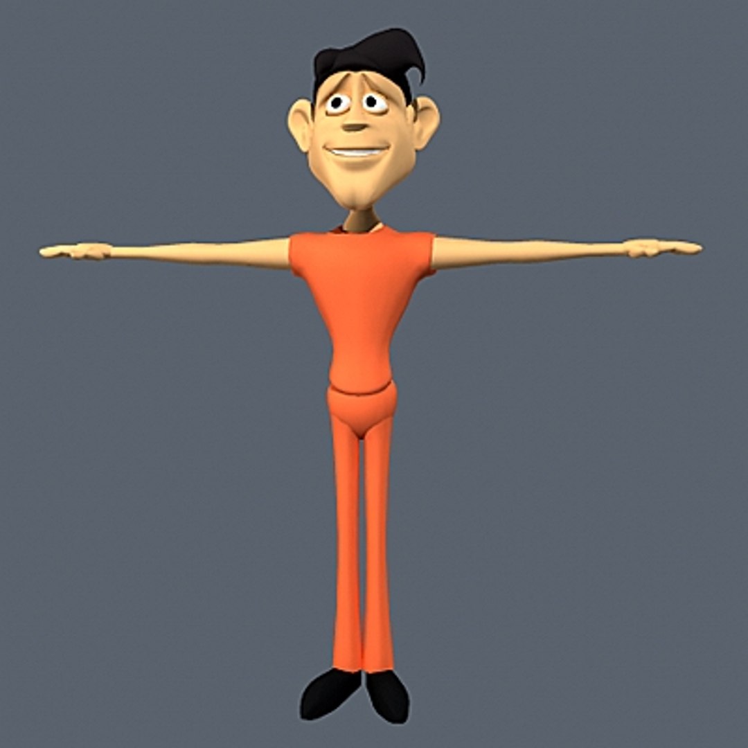 Guybrush Cartoon Guy 3d Max