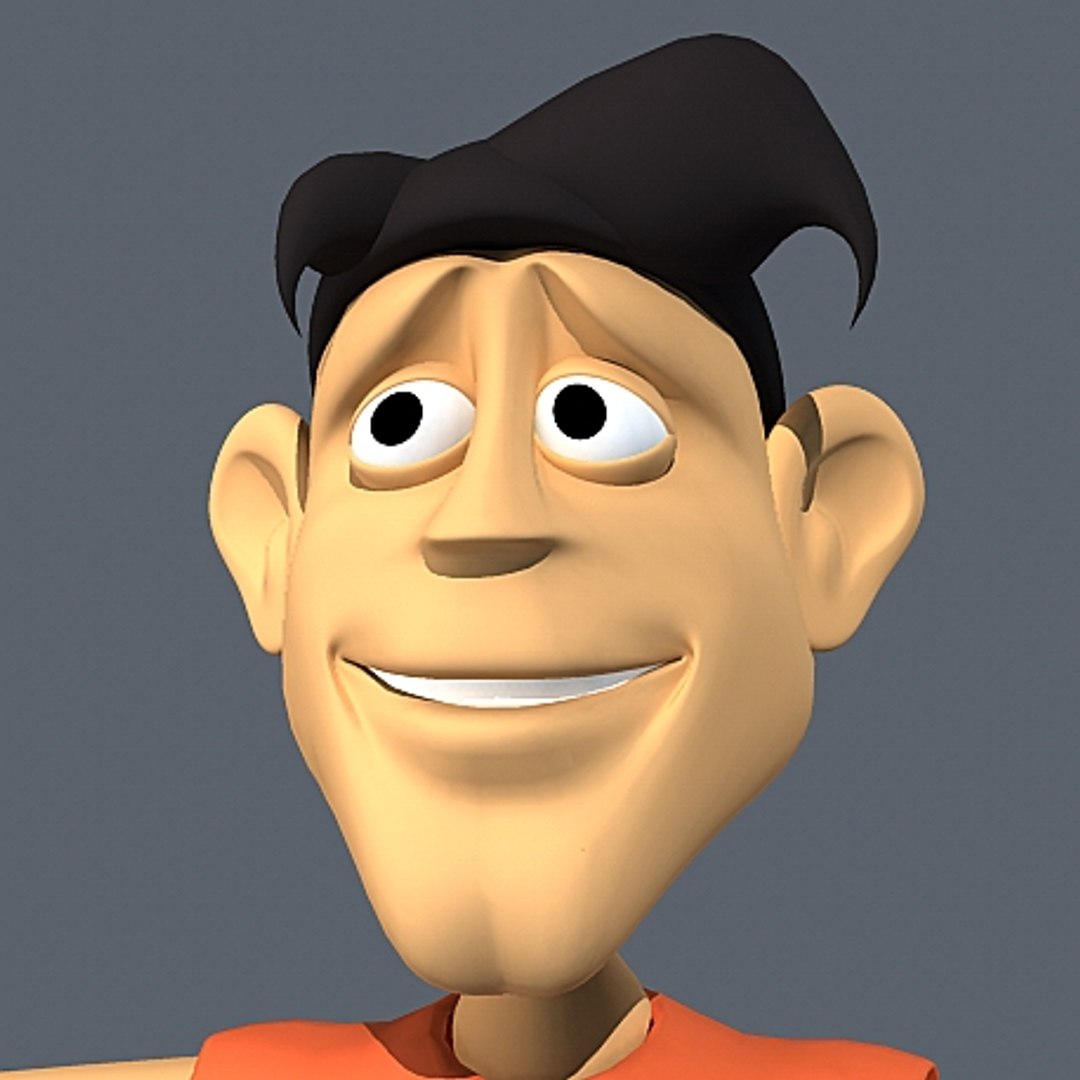 Guybrush Cartoon Guy 3d Max