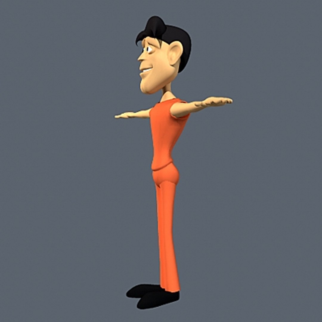Guybrush Cartoon Guy 3d Max