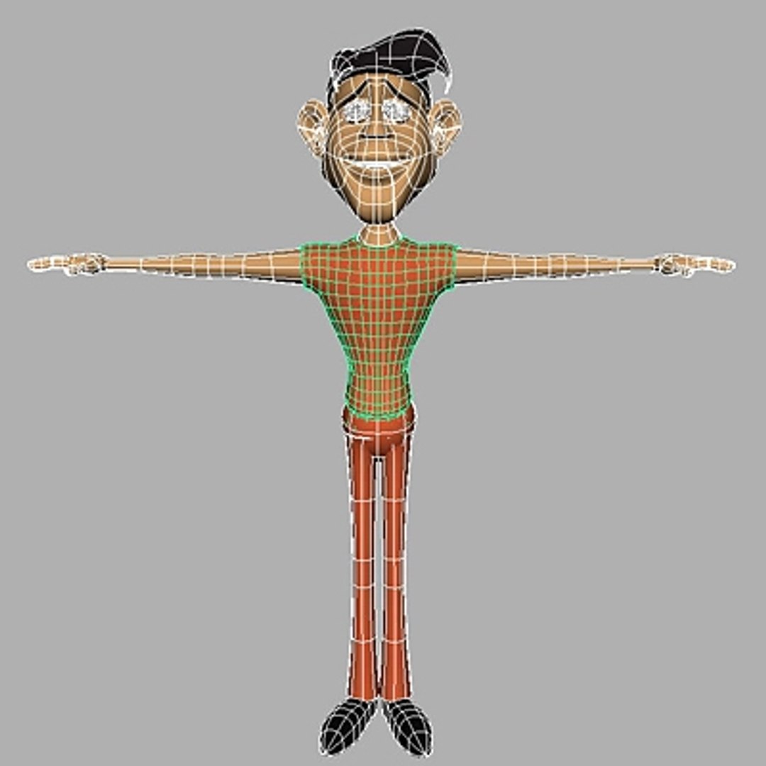 Guybrush Cartoon Guy 3d Max