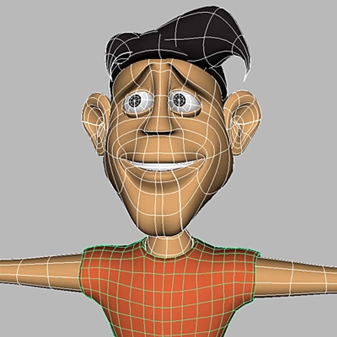 Guybrush Cartoon Guy 3d Max