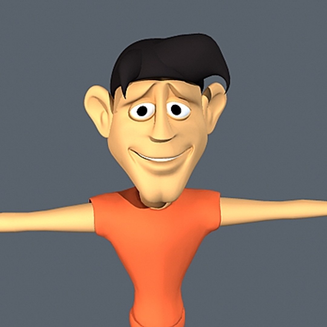 Guybrush Cartoon Guy 3d Max