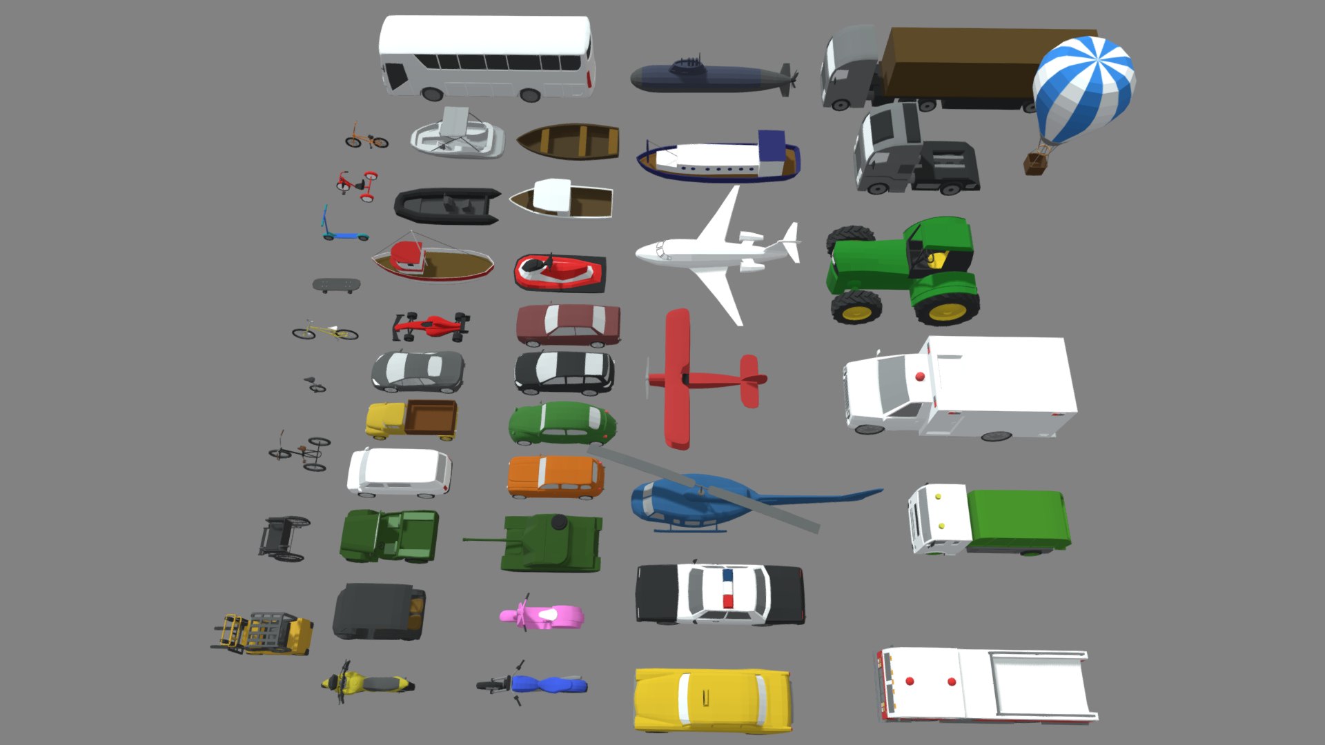 3D Low Poly Vehicle Pack 01 - TurboSquid 2180736