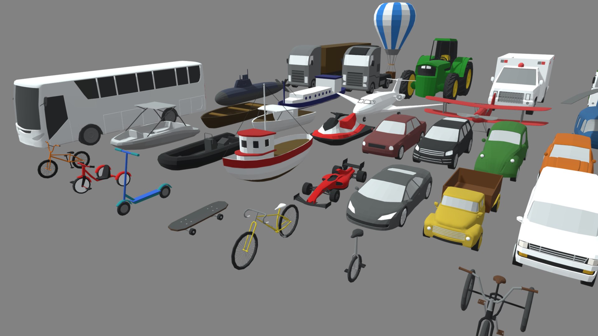3D Low Poly Vehicle Pack 01 - TurboSquid 2180736