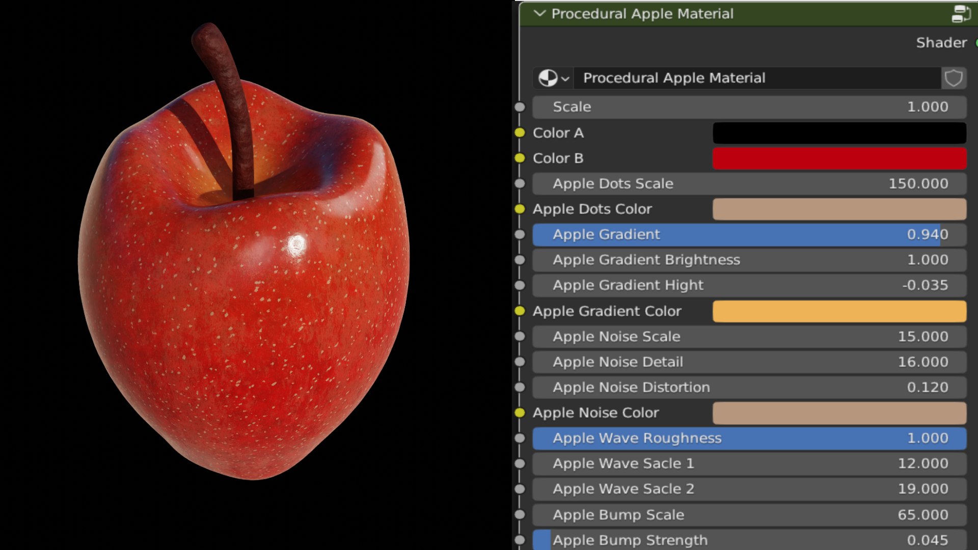 Procedural Apple Material 3D Model - TurboSquid 2134776