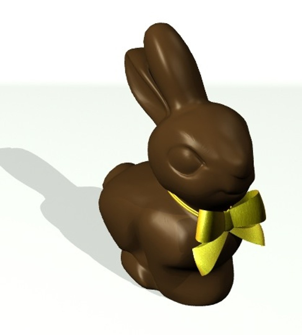 Chocolate Easter Bunny 3d Model