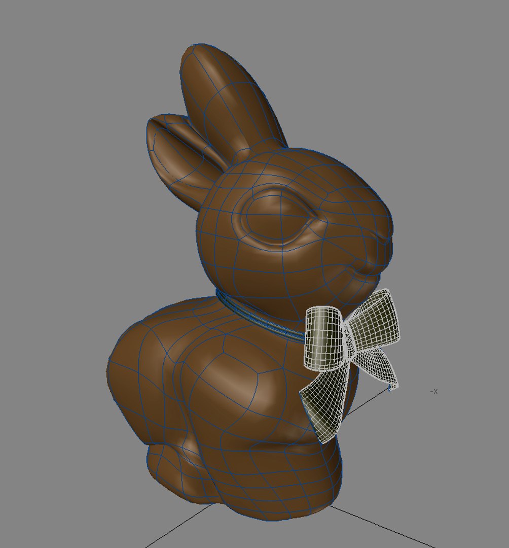 Chocolate Easter Bunny 3d Model