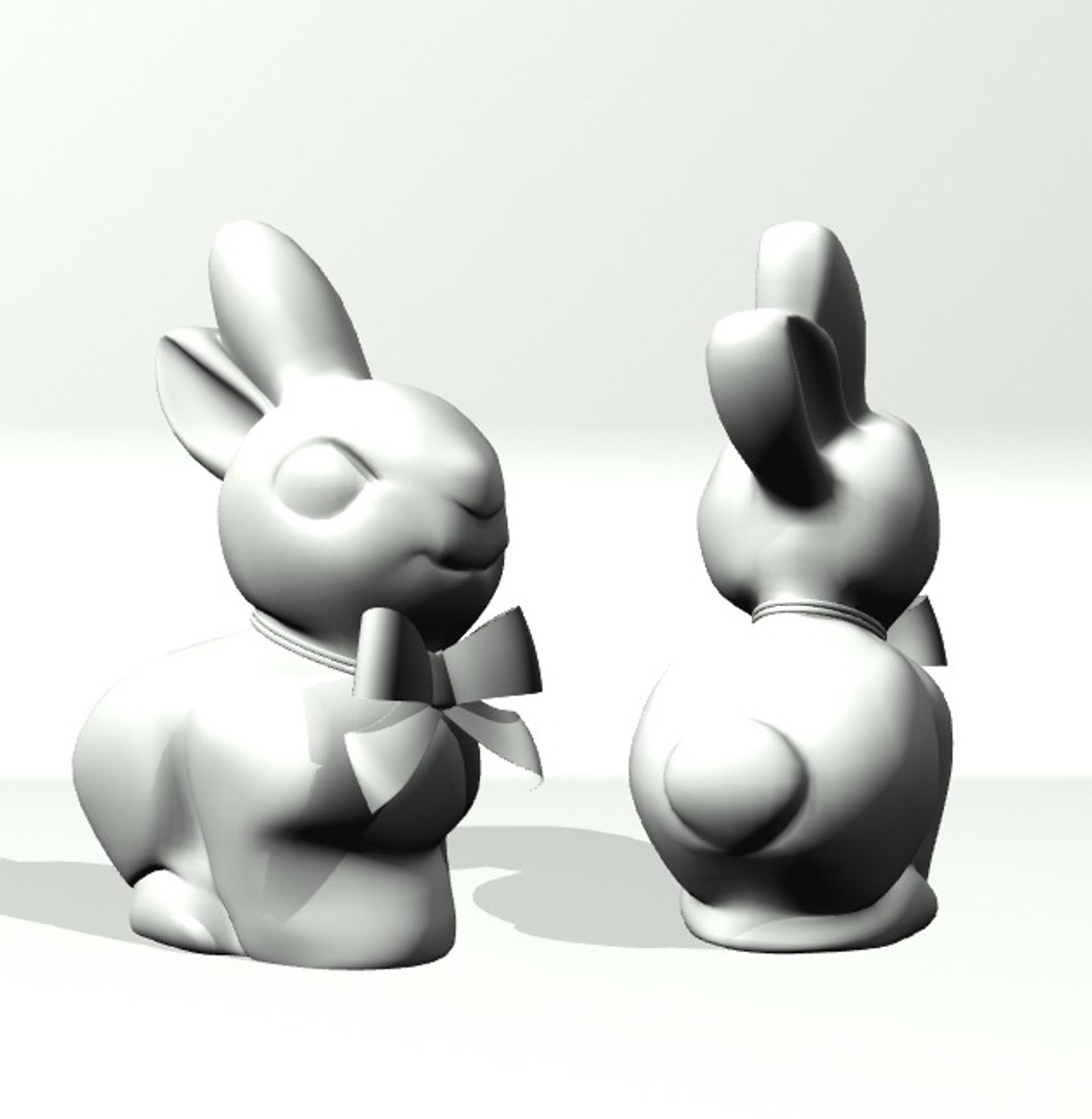 Chocolate Easter Bunny 3d Model
