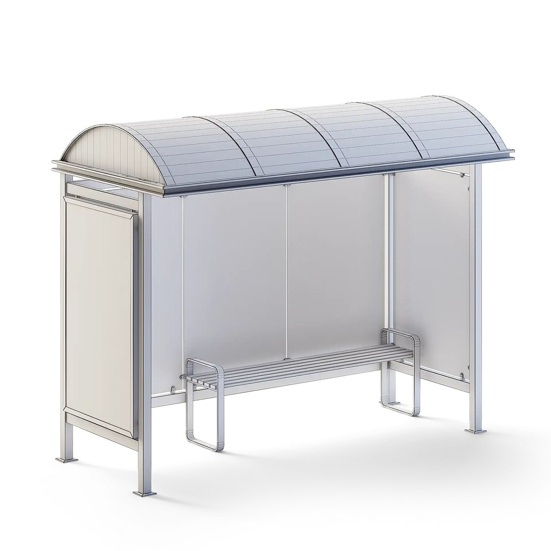 3D Bus Stop Model - TurboSquid 2419795