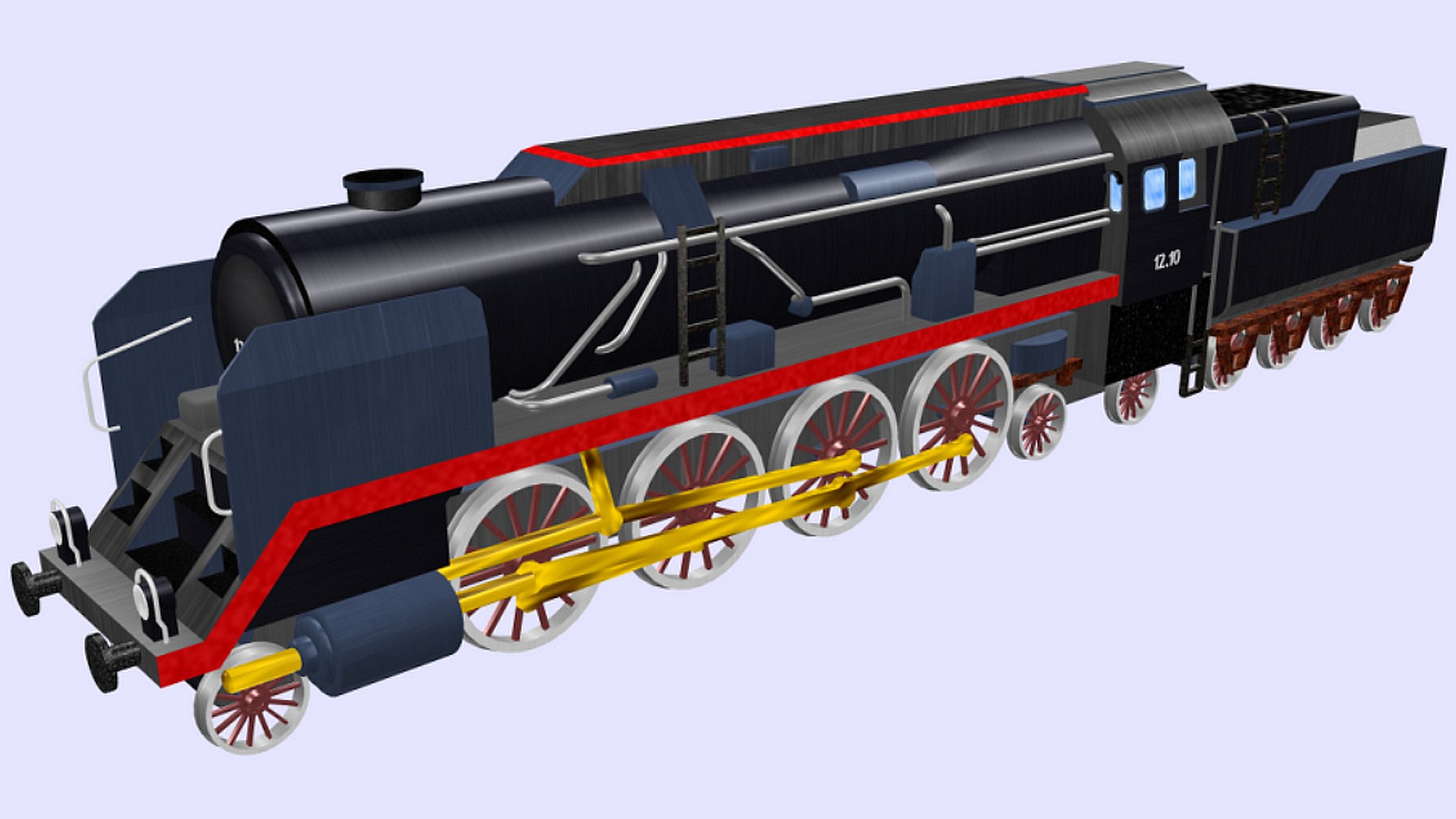 3D Model Steam Locomotive 12-10 - TurboSquid 1750384