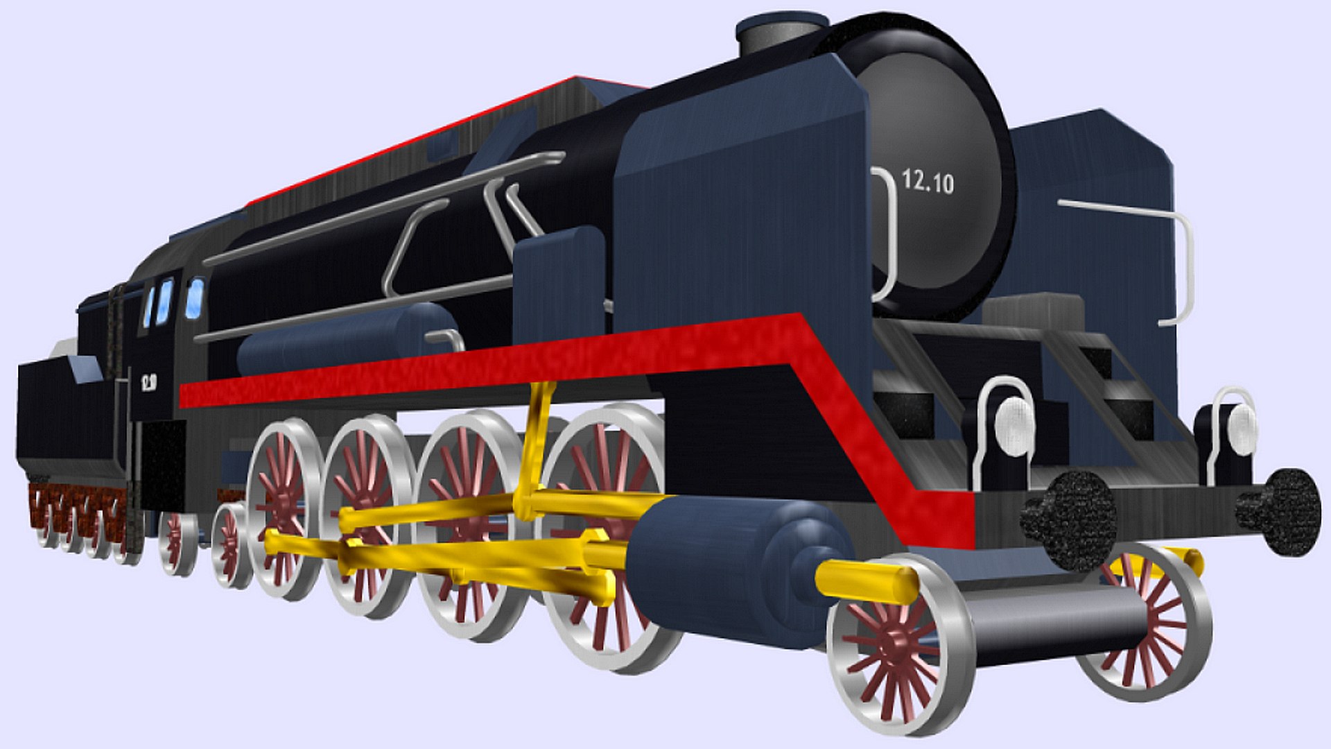 3D Model Steam Locomotive 12-10 - TurboSquid 1750384