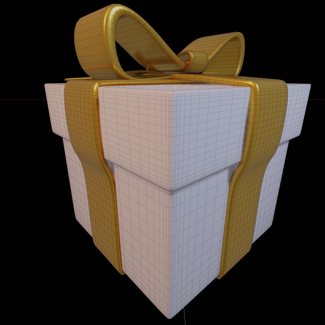 3D Giftbox Golden Ribbon Model - TurboSquid 2227523