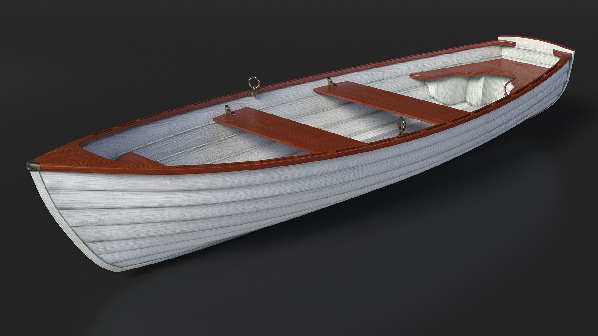 Wooden Rowboat 3D Model - TurboSquid 2195690