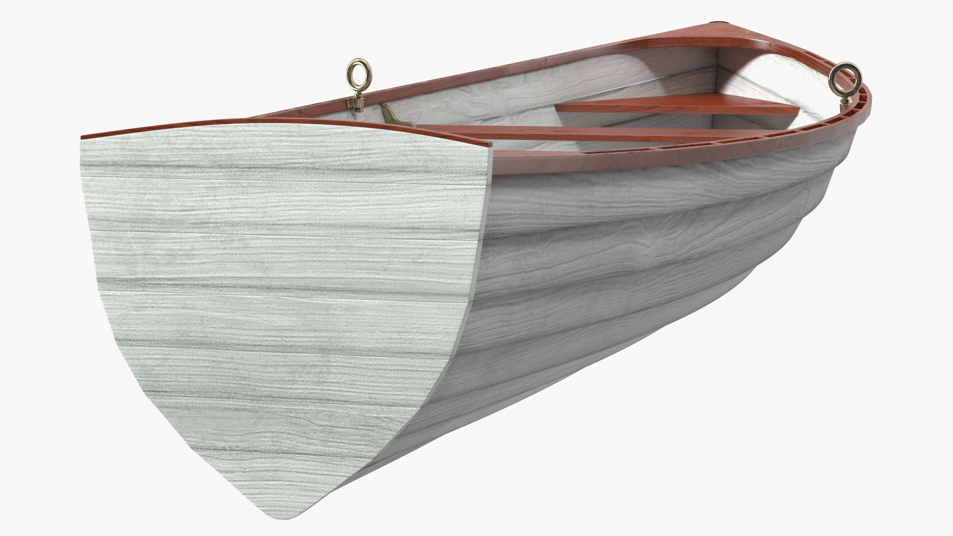 Wooden Rowboat 3D Model - TurboSquid 2195690