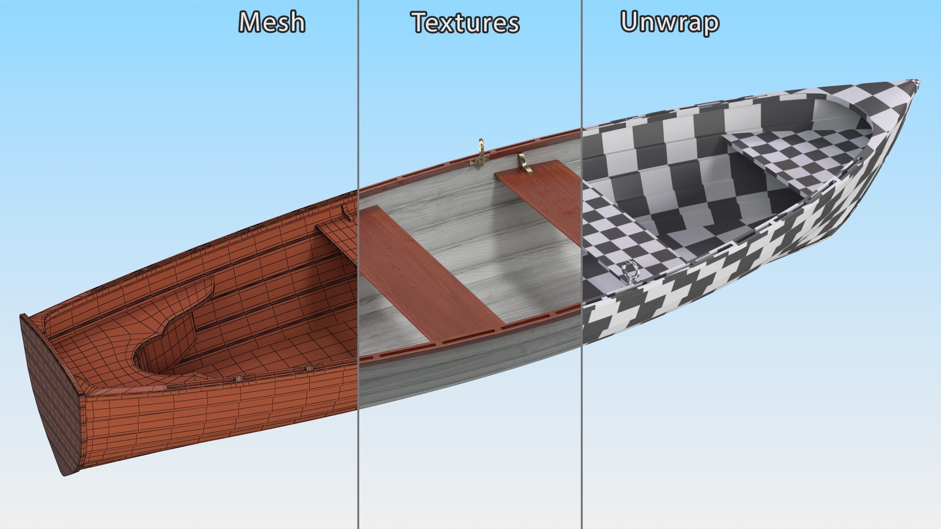 Wooden Rowboat 3D Model - TurboSquid 2195690