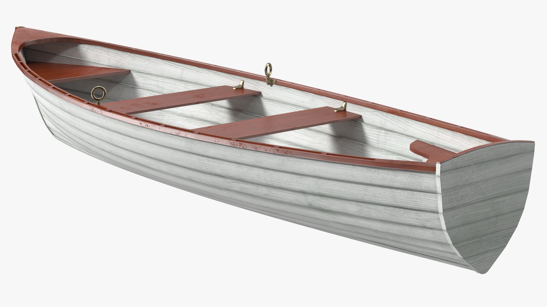Wooden Rowboat 3D Model - TurboSquid 2195690