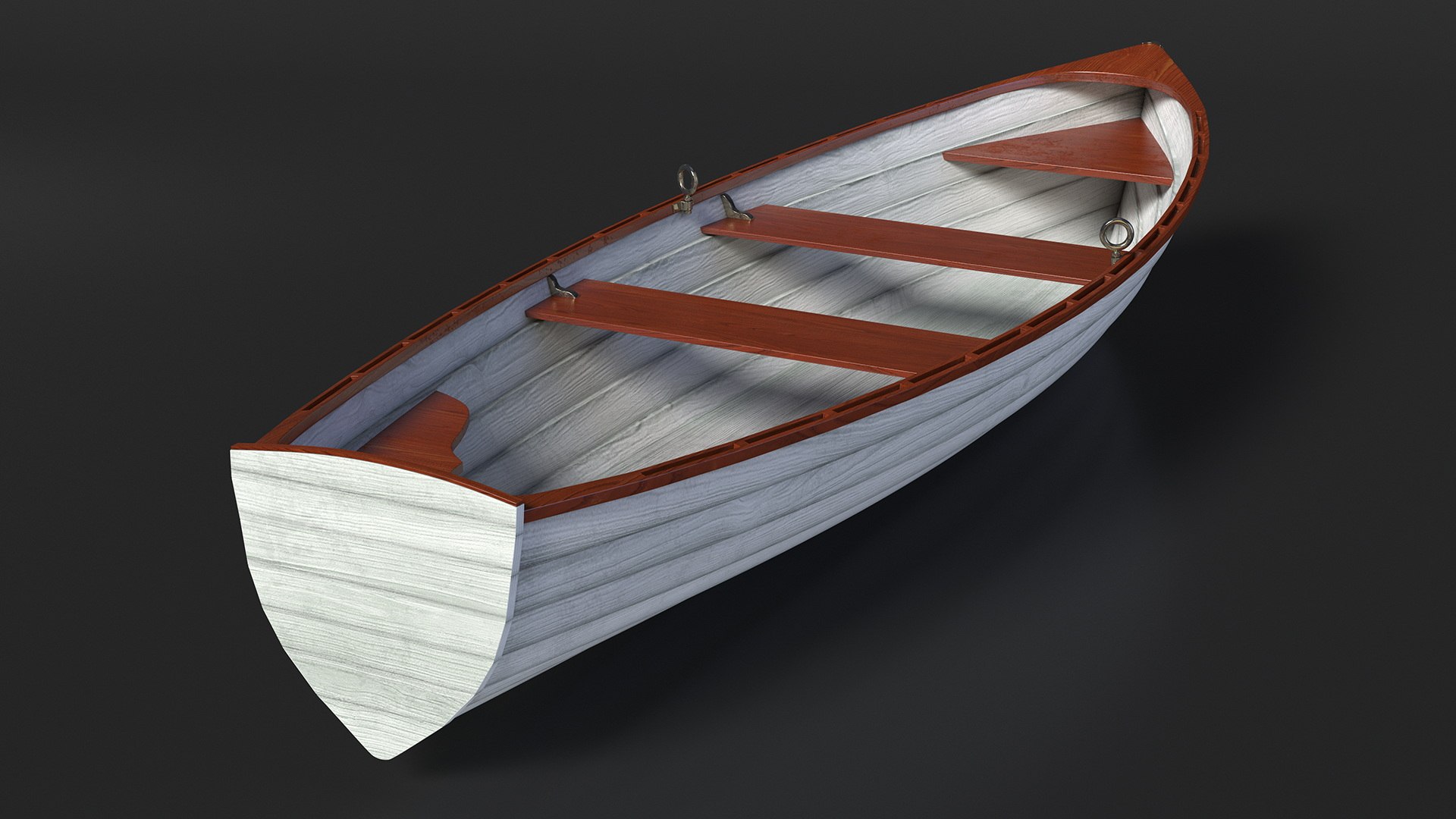 Wooden Rowboat 3D Model - TurboSquid 2195690