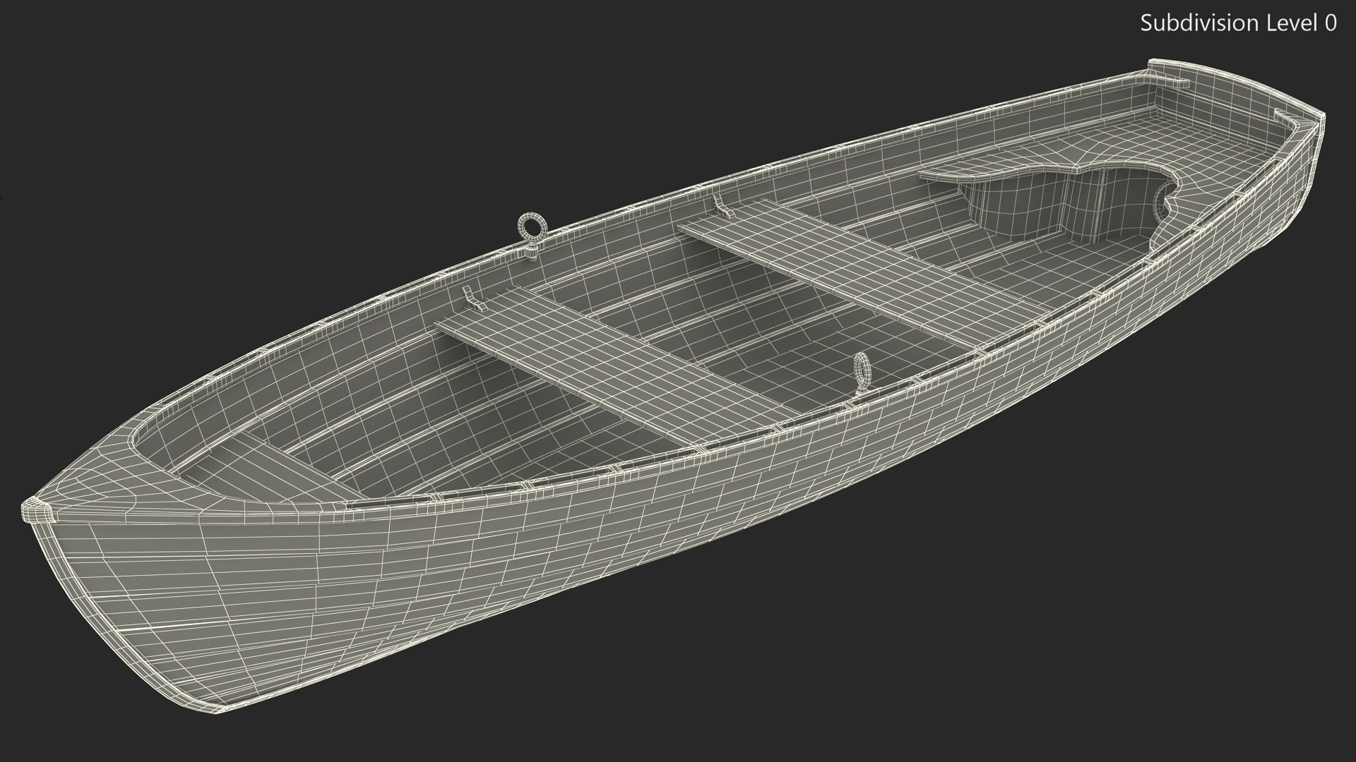 Wooden Rowboat 3D Model - TurboSquid 2195690