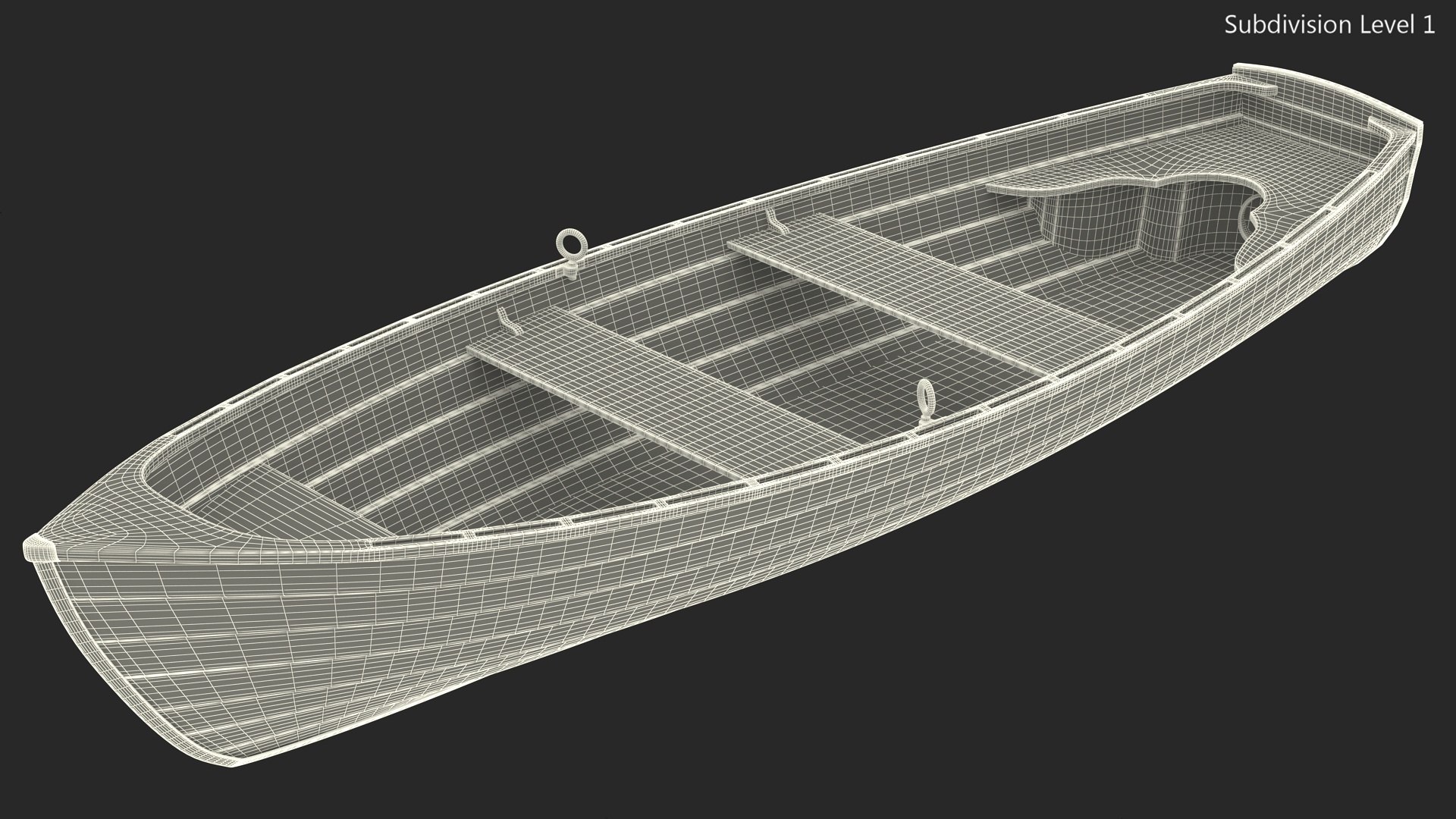 Wooden Rowboat 3D Model - TurboSquid 2195690