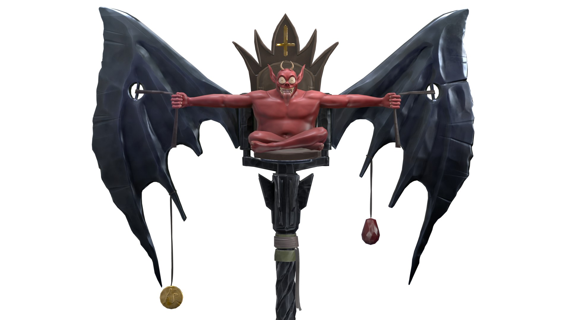 Stylized PBR Demon Battle Axe Game Weapon Prop model - TurboSquid 2173076