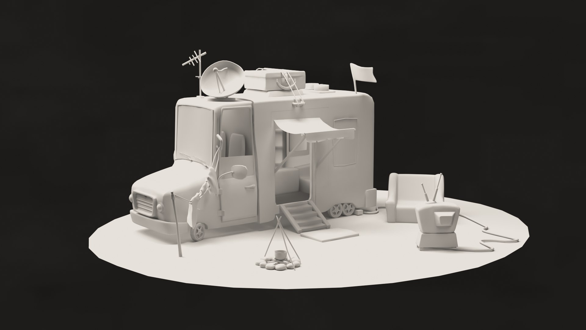 Camping Car 3D Model - TurboSquid 1554850