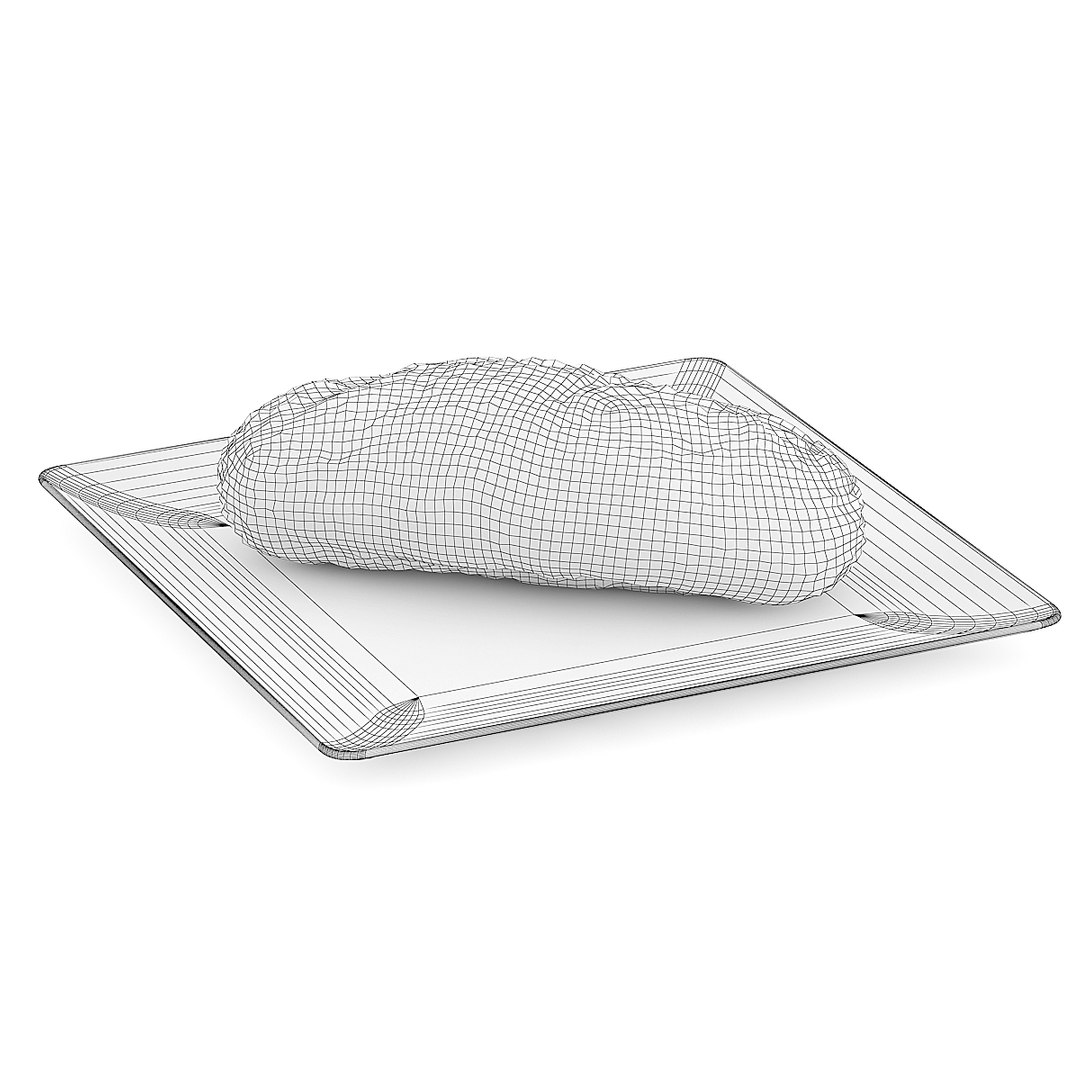 3d model bun sesame seeds