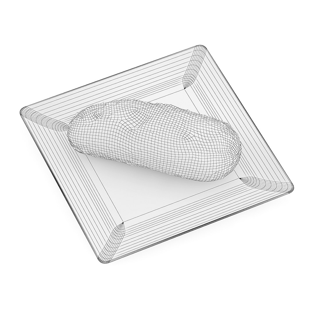 3d model bun sesame seeds