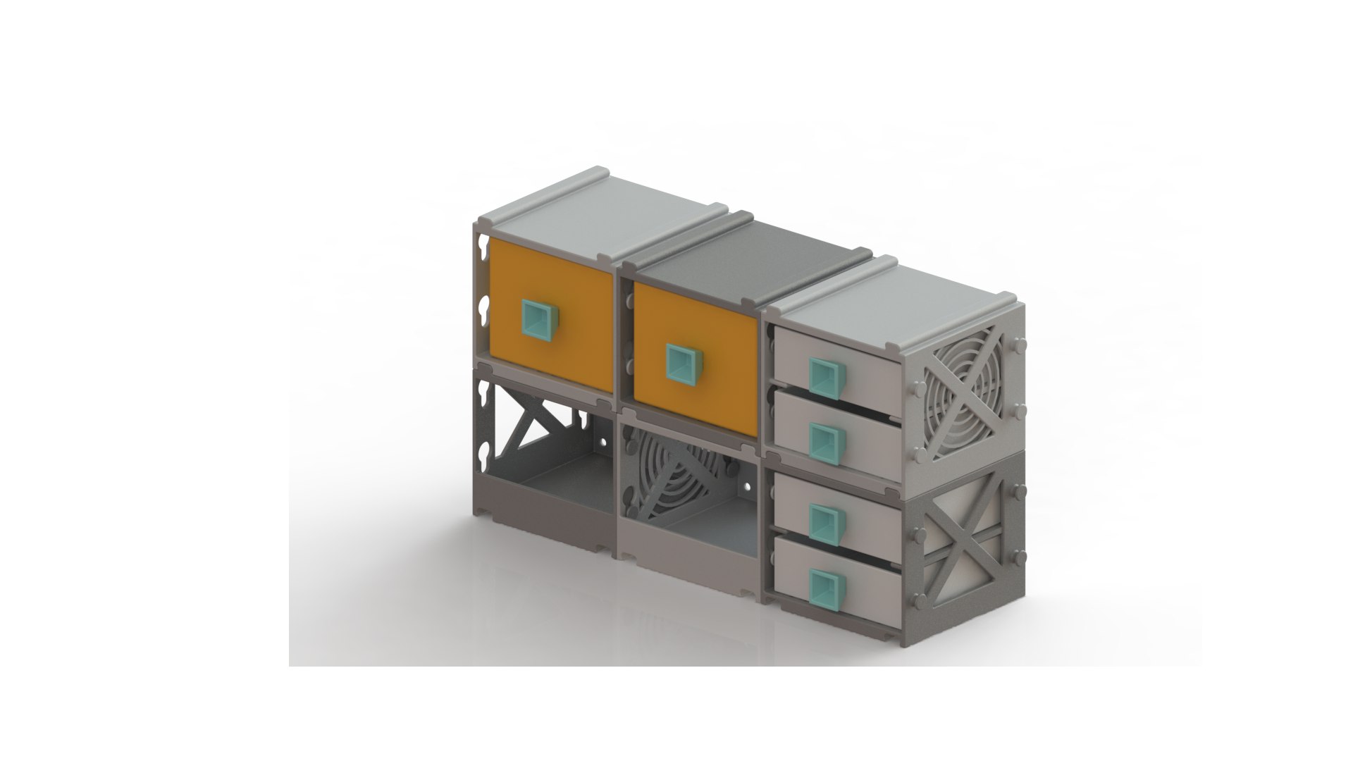 Storage Containers Shelf 3D Print Model 3D - TurboSquid 1923661