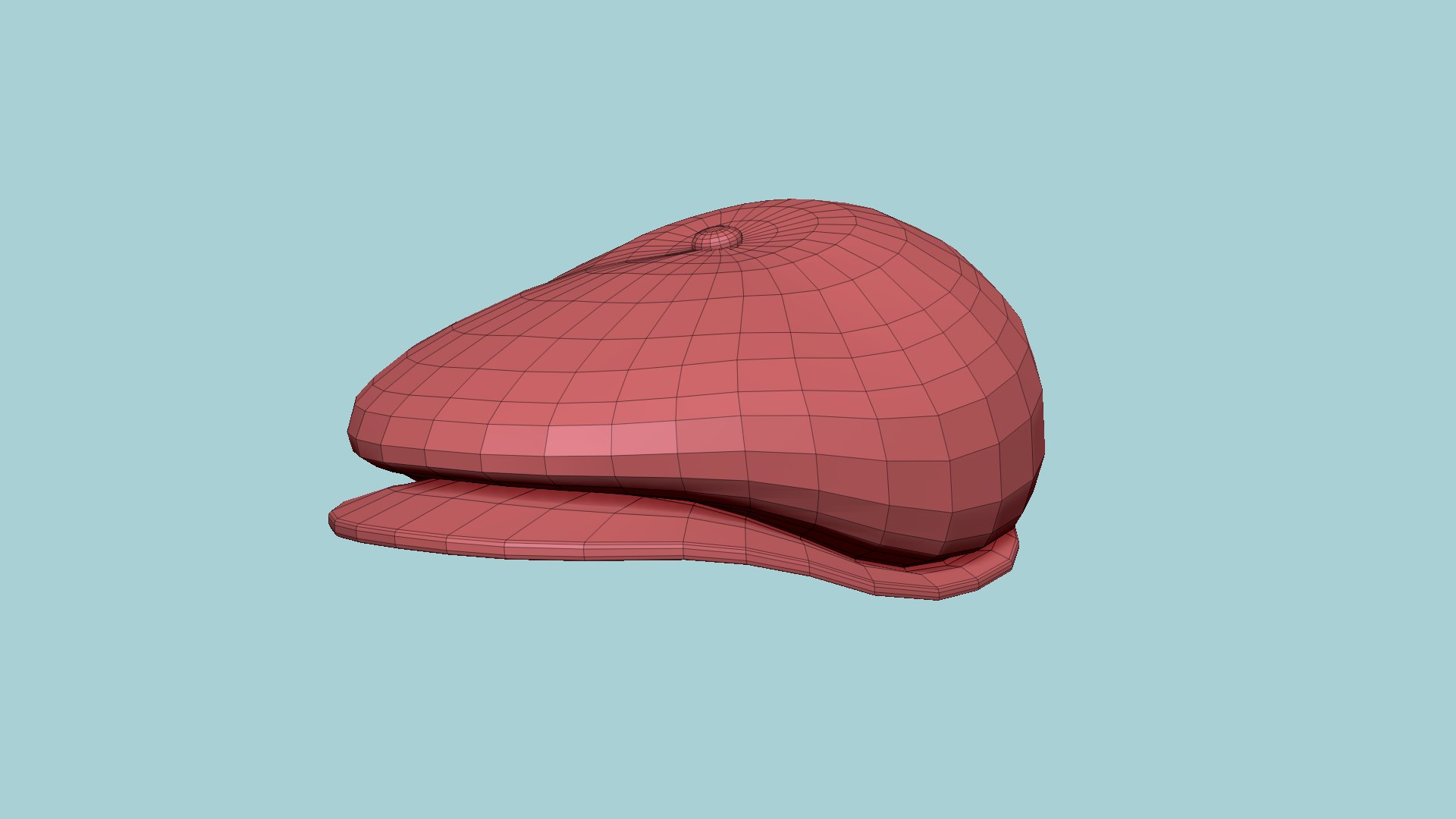 Newsboy Hat 09 Red Plaid - Character Fashion Design 3D model ...