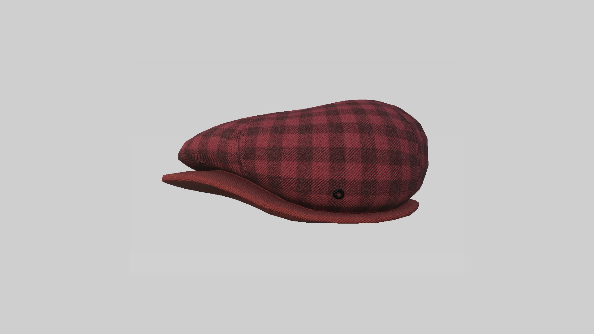 Newsboy Hat 09 Red Plaid - Character Fashion Design 3D model ...