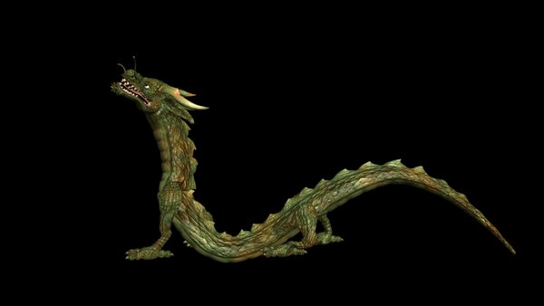 3D Asian Dragon Model Rigged - TurboSquid 2029777