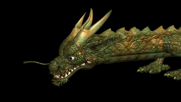 3D Asian Dragon Model Rigged - TurboSquid 2029777