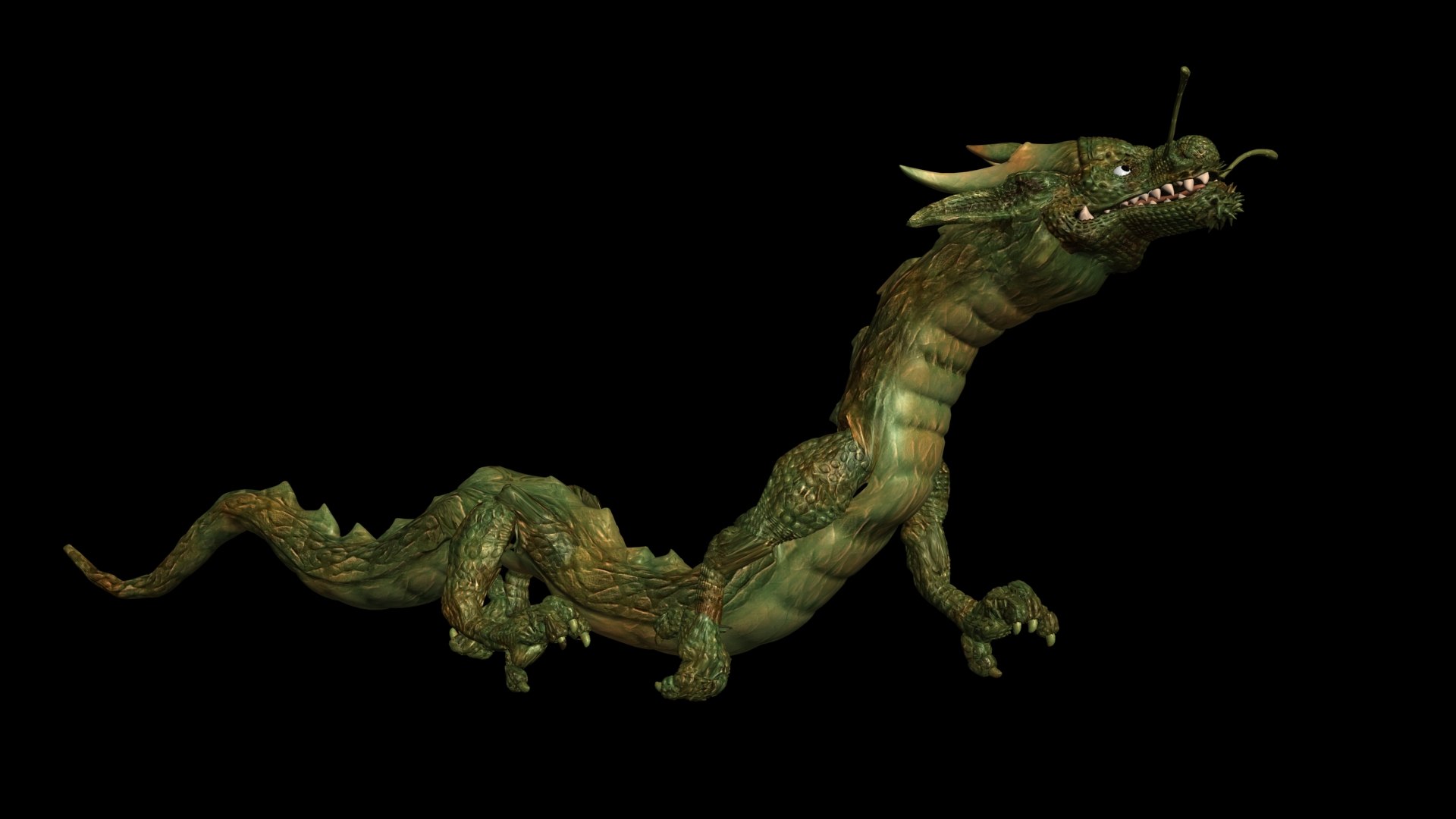 3D Chinese Dragon Rigged Model - TurboSquid 2029777