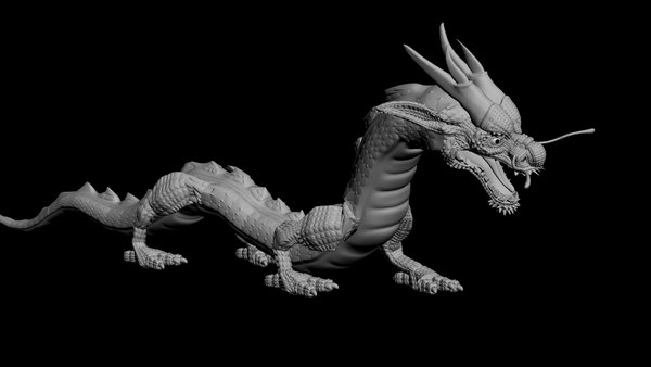3D Asian Dragon Model Rigged - TurboSquid 2029777