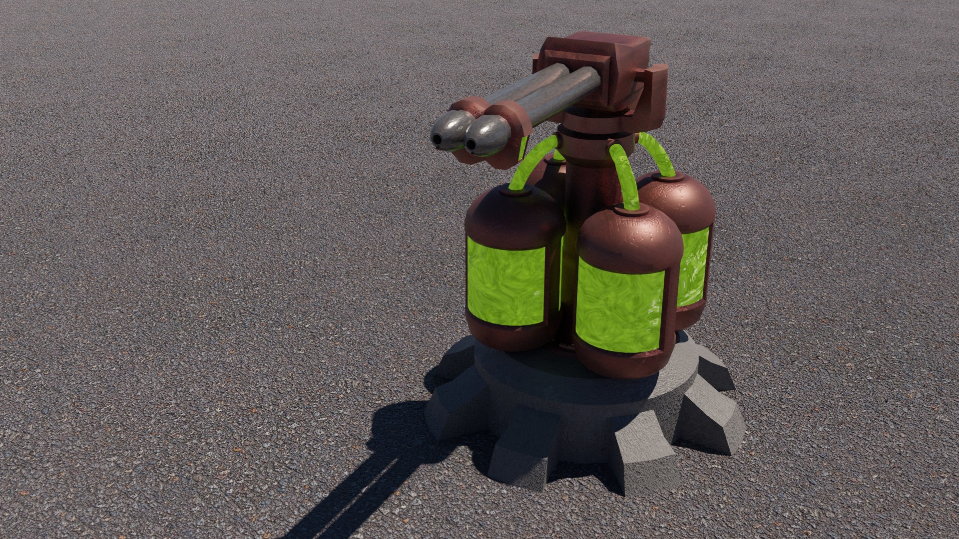 3D Model Flamethrower Turret - TurboSquid 1648995