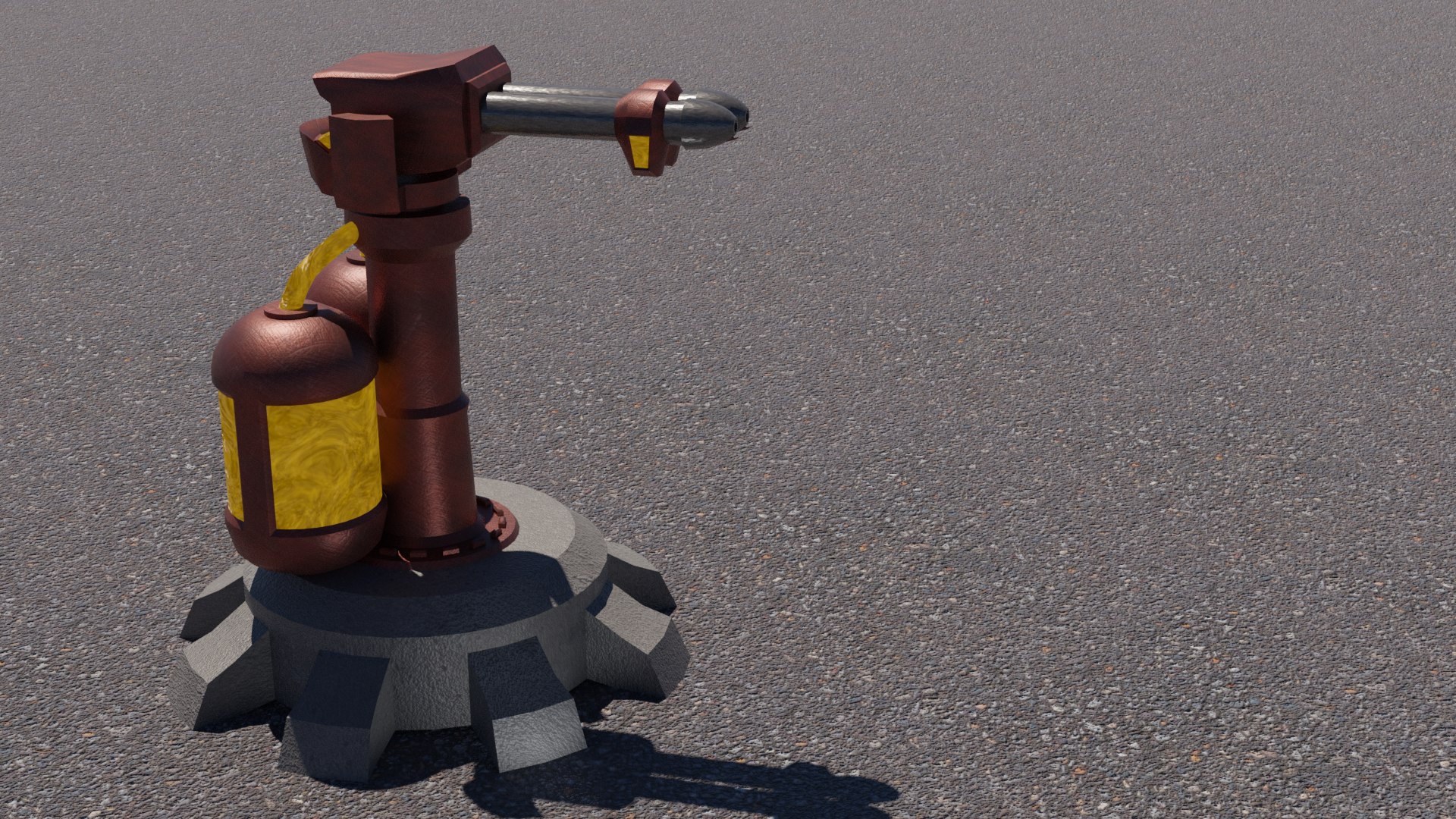 3D Model Flamethrower Turret - TurboSquid 1648995