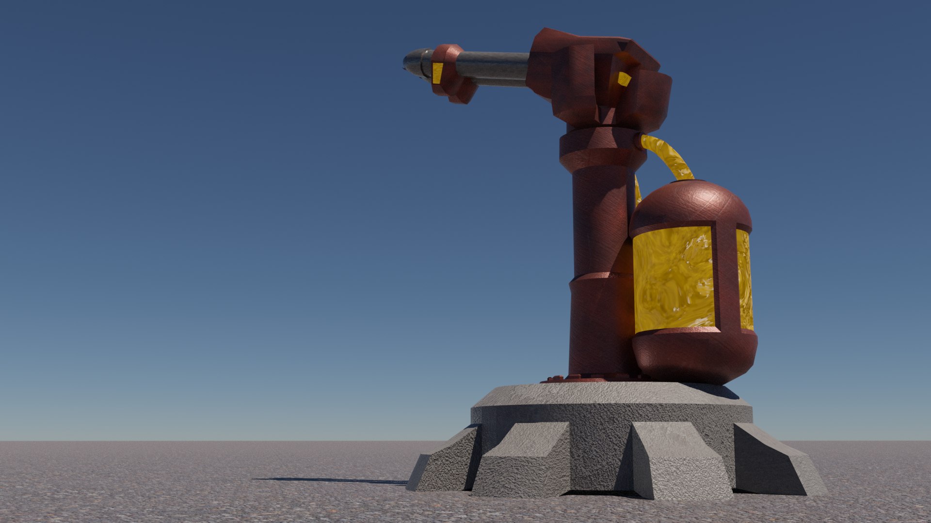 3D Model Flamethrower Turret - TurboSquid 1648995