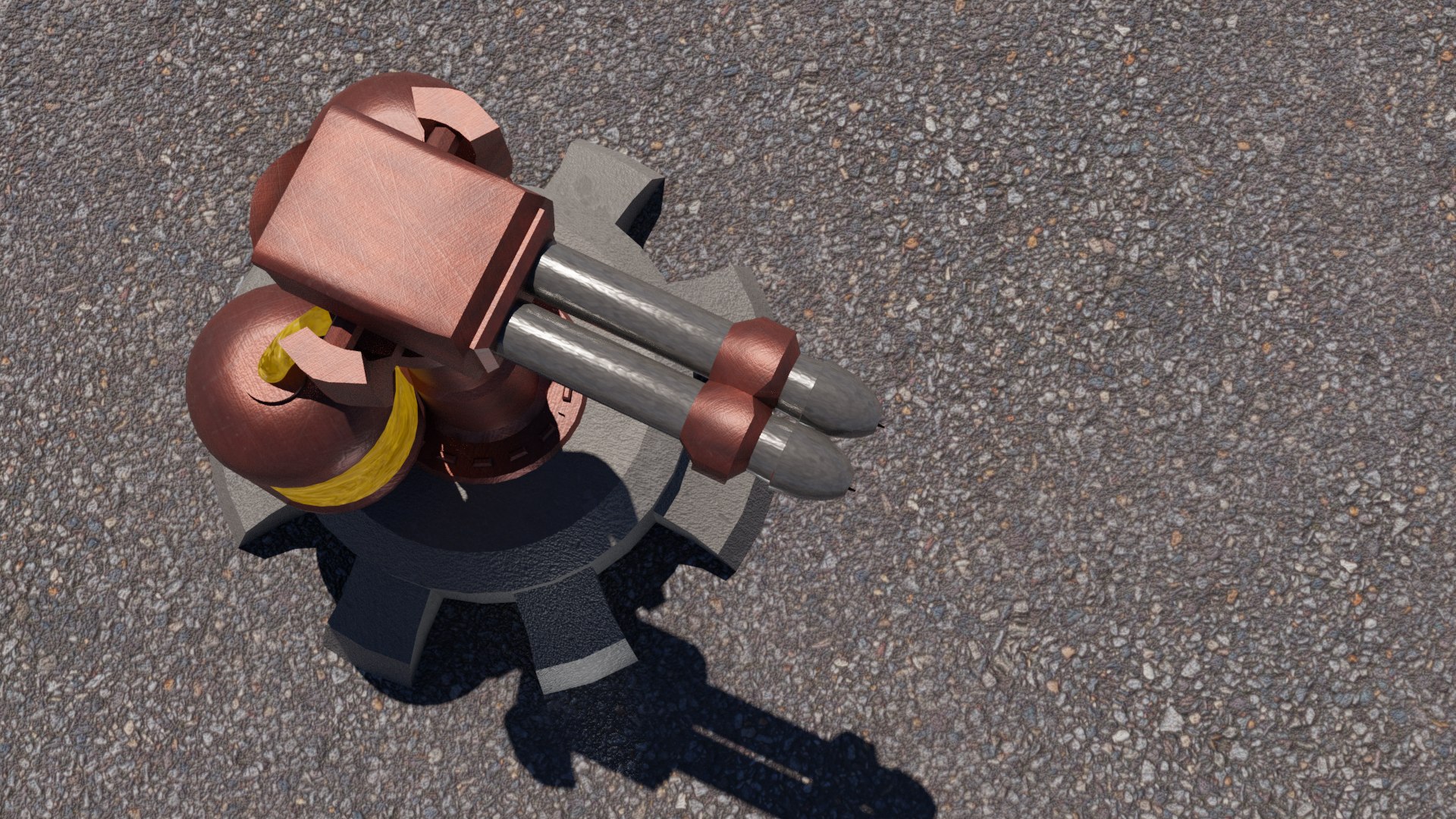 3D Model Flamethrower Turret - TurboSquid 1648995