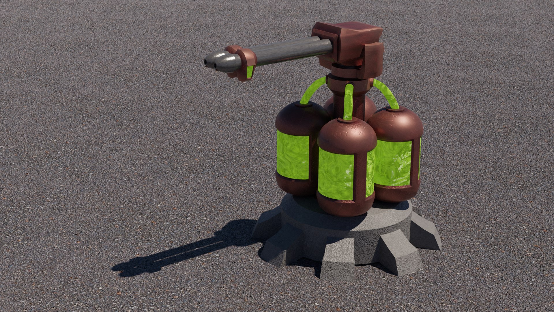 3D Model Flamethrower Turret - TurboSquid 1648995