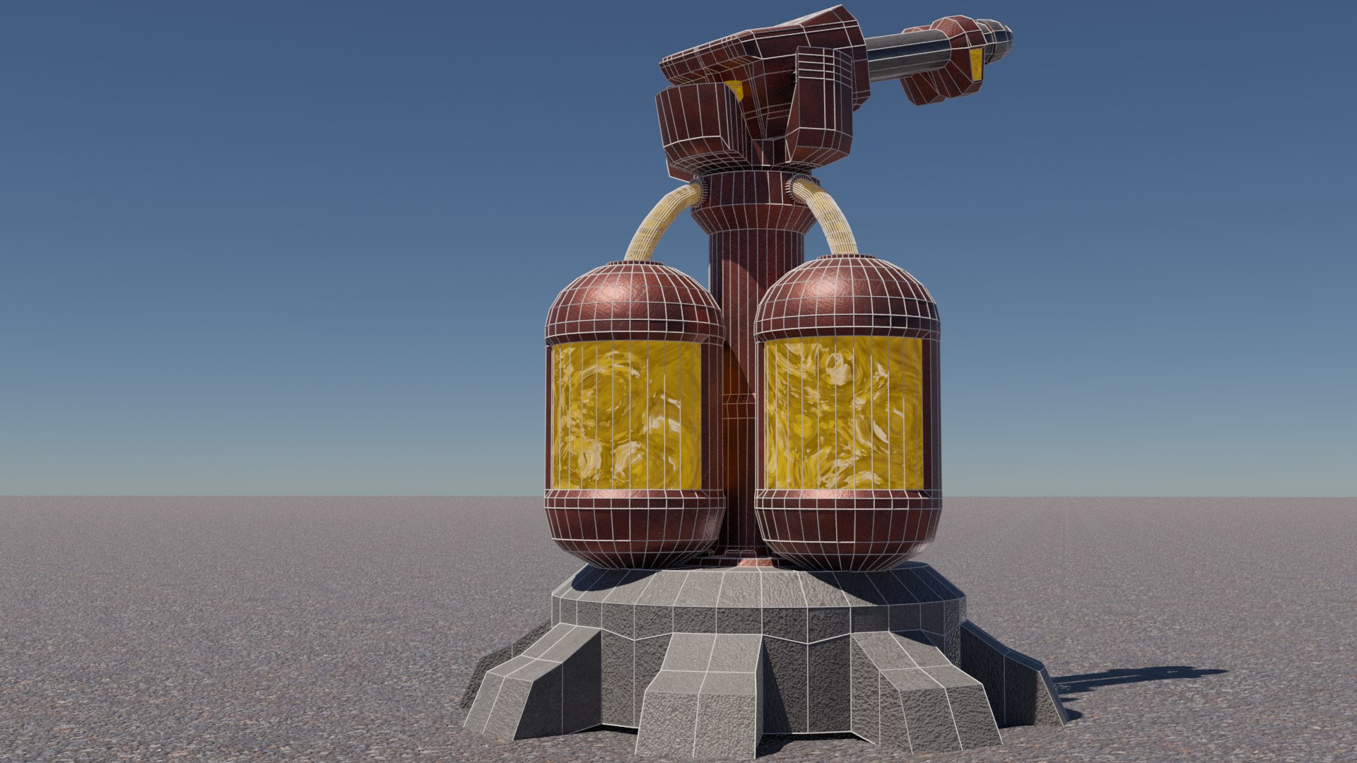 3D Model Flamethrower Turret - TurboSquid 1648995