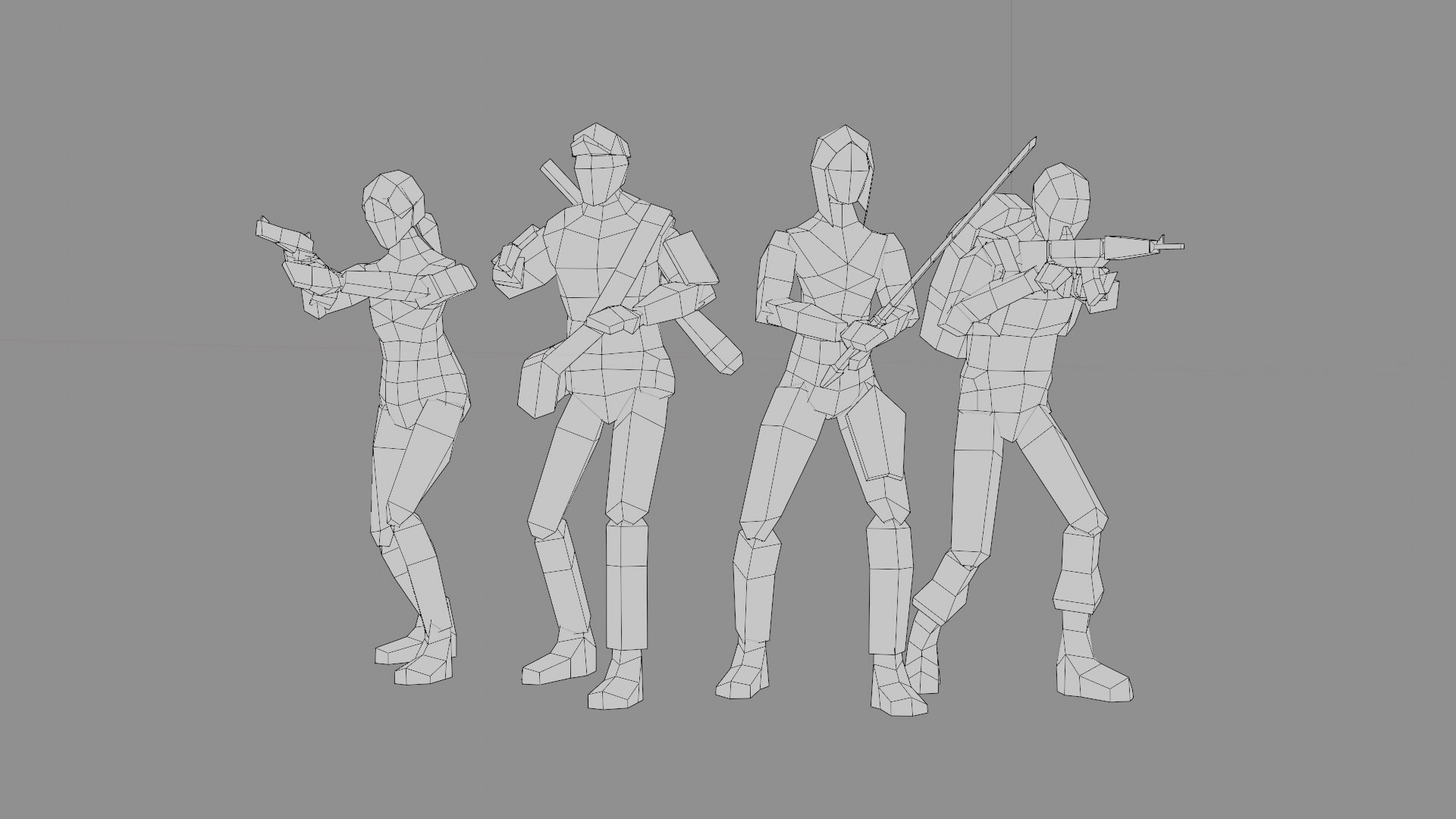 Free 3D Retro Apocalypse Survivors - Animated - TurboSquid 2272844